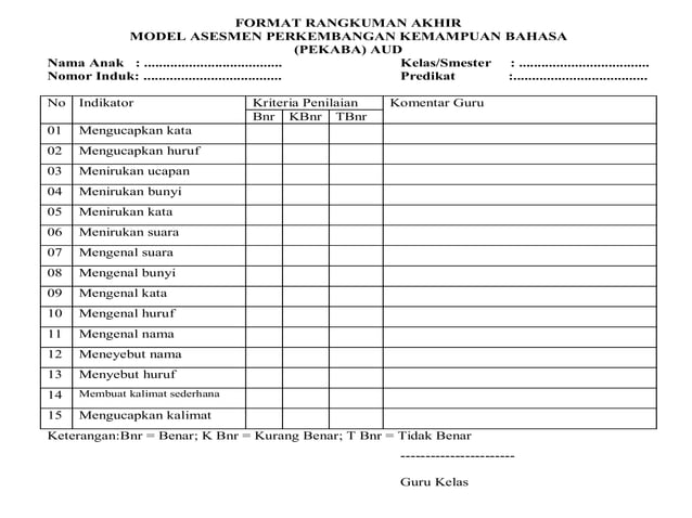 Assessment paud | PPT