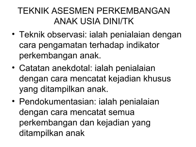 Assessment paud | PPT