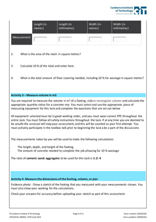 Practical Assessment-measurments and calculations | DOCX | Educational ...