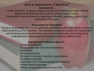 Assessment Presentation | PPT