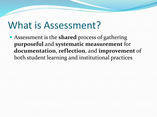 Assessment presentation | PPTX