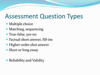 Assessment presentation | PPTX
