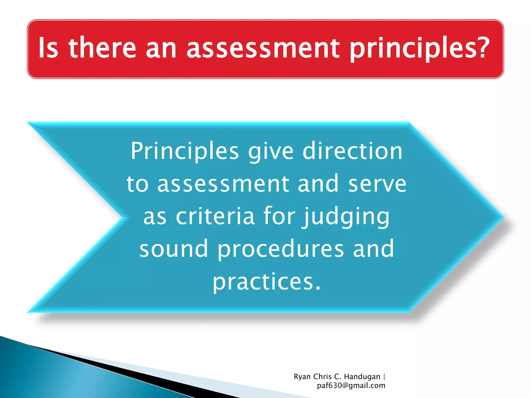 Assessment principles | PPT