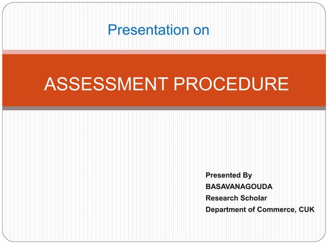 Assessment procedure 1 | PPT