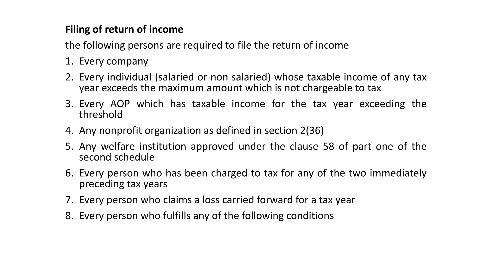 Tax Assessment Procedure Pakistan Income Tax Law .pptx | Business ...