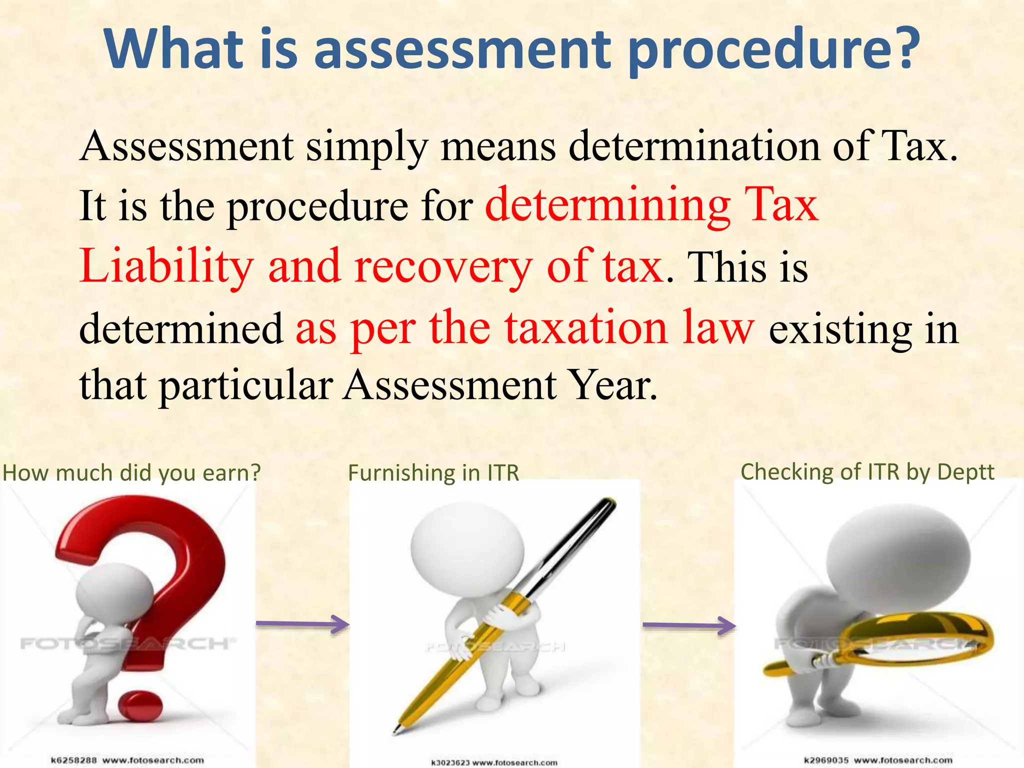 Income Tax Assessment Procedures - Section 143, 144 and more | PPTX