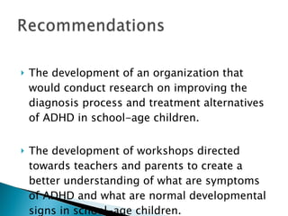 Assessment Process And The Treatment Of ADHD in Children | PPT