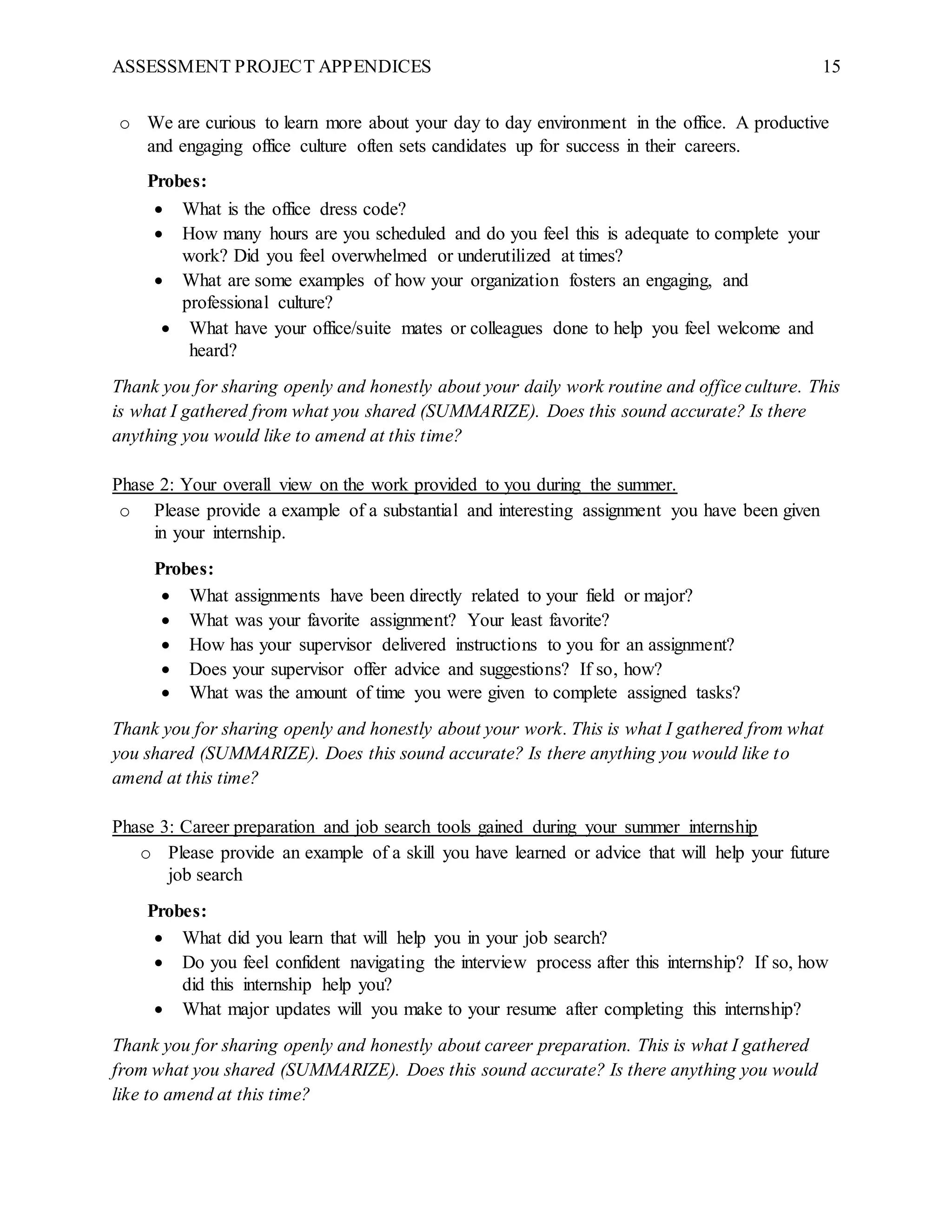 Assessment project appendices griffin fuller (final) | DOCX