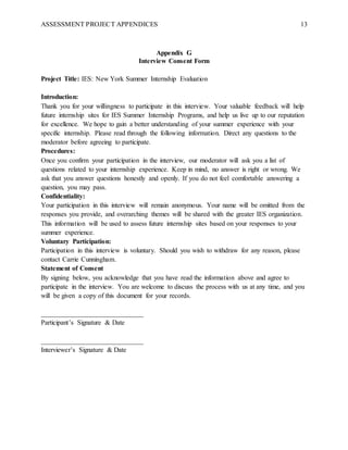 Assessment project appendices griffin fuller (final) | PDF