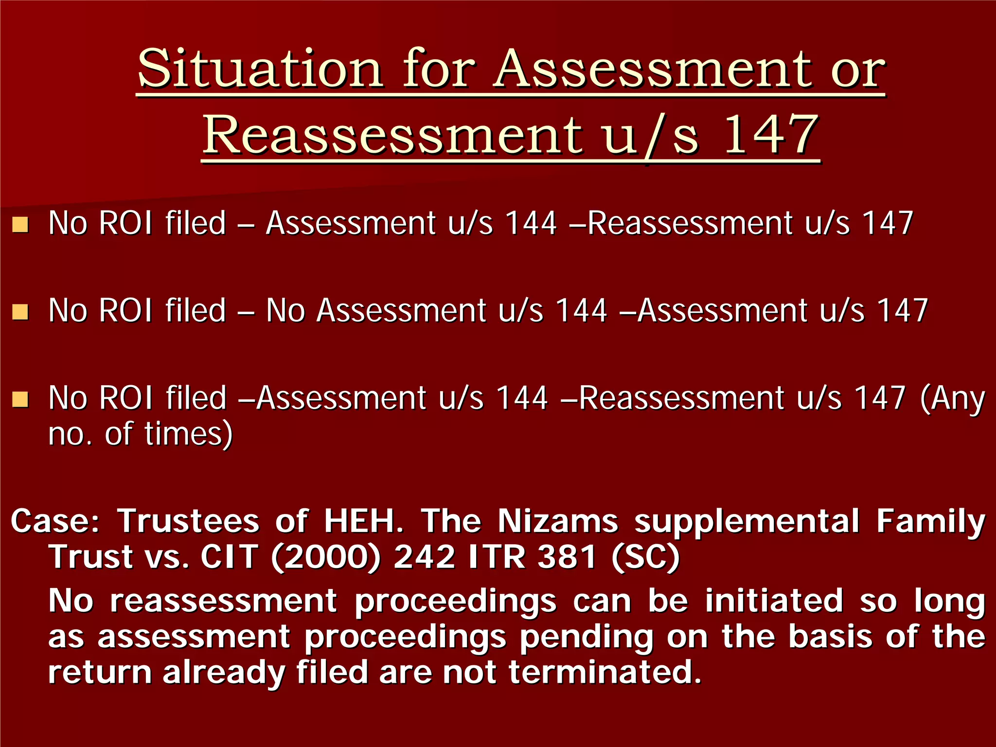 Assessment reassessment.bose
