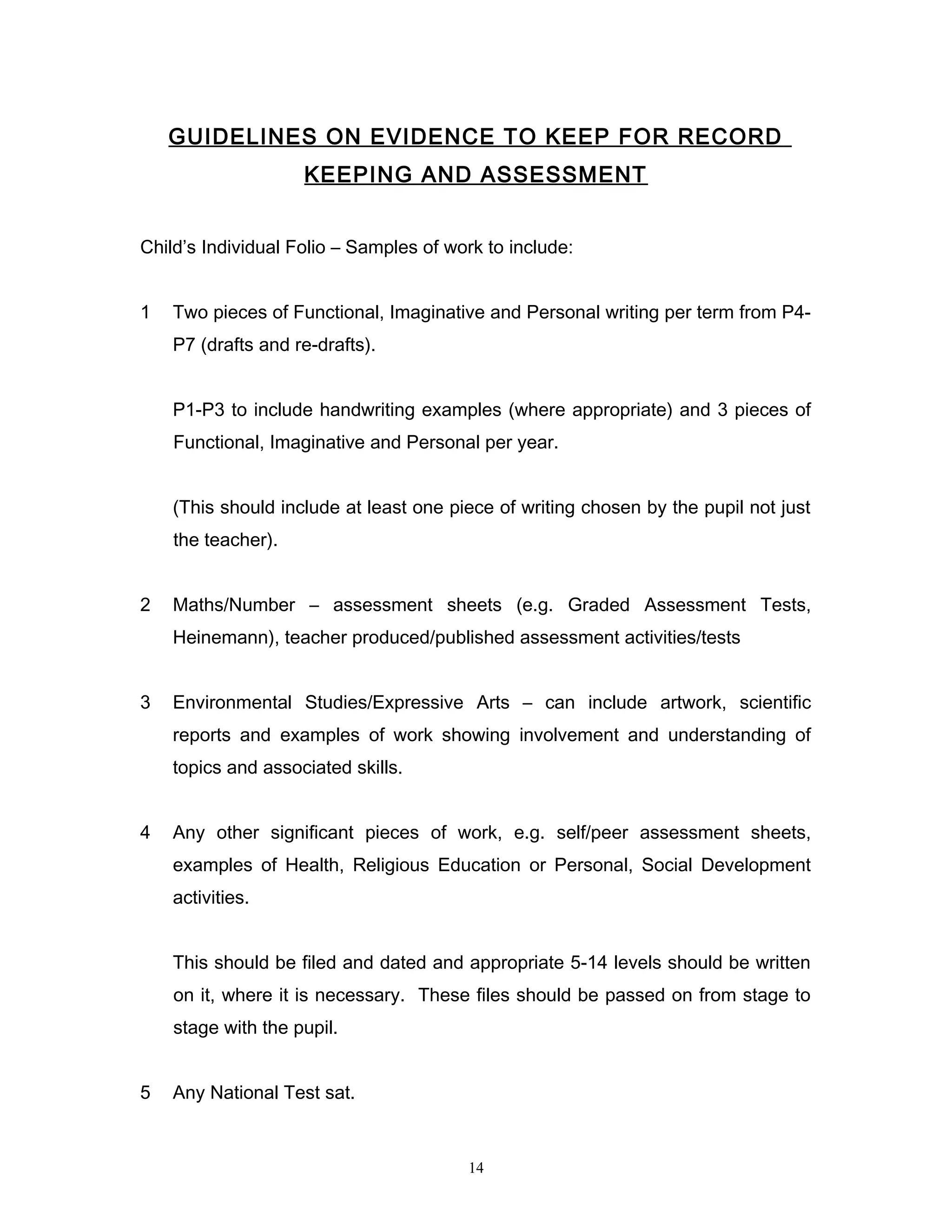 Assessment, recording, reporting policy | DOC