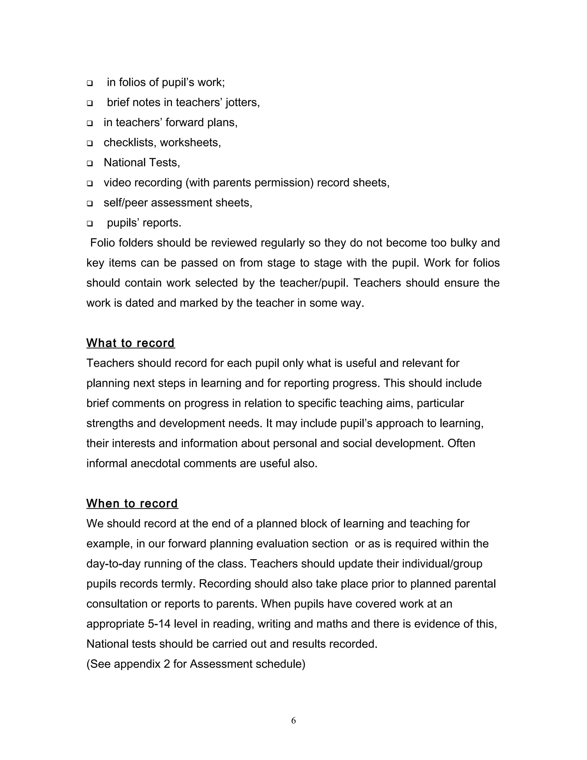 Assessment, recording, reporting policy | DOC