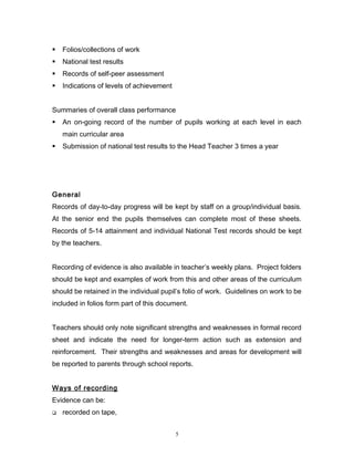 Assessment, recording, reporting policy | DOC