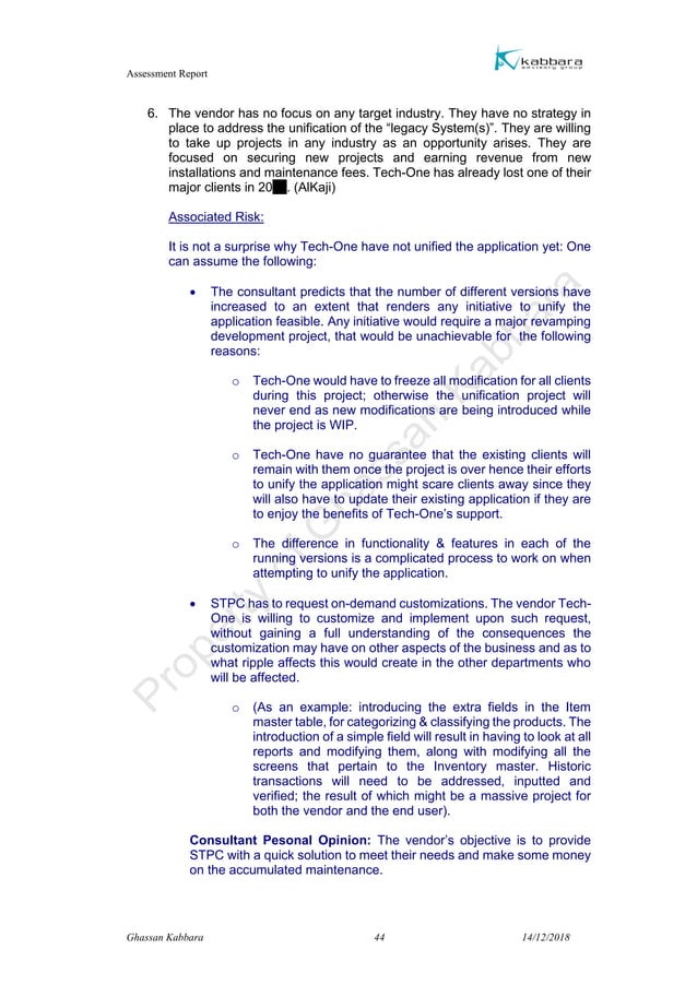 Assessment Report of an Outdated Legacy Application | PDF