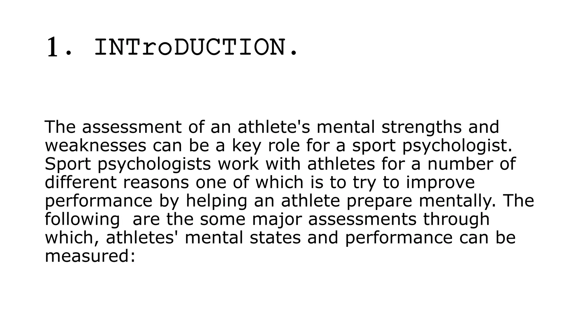 Assessment In Sports Psychology | PPTX