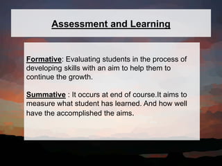 Assessments, concepts and issues | PPTX