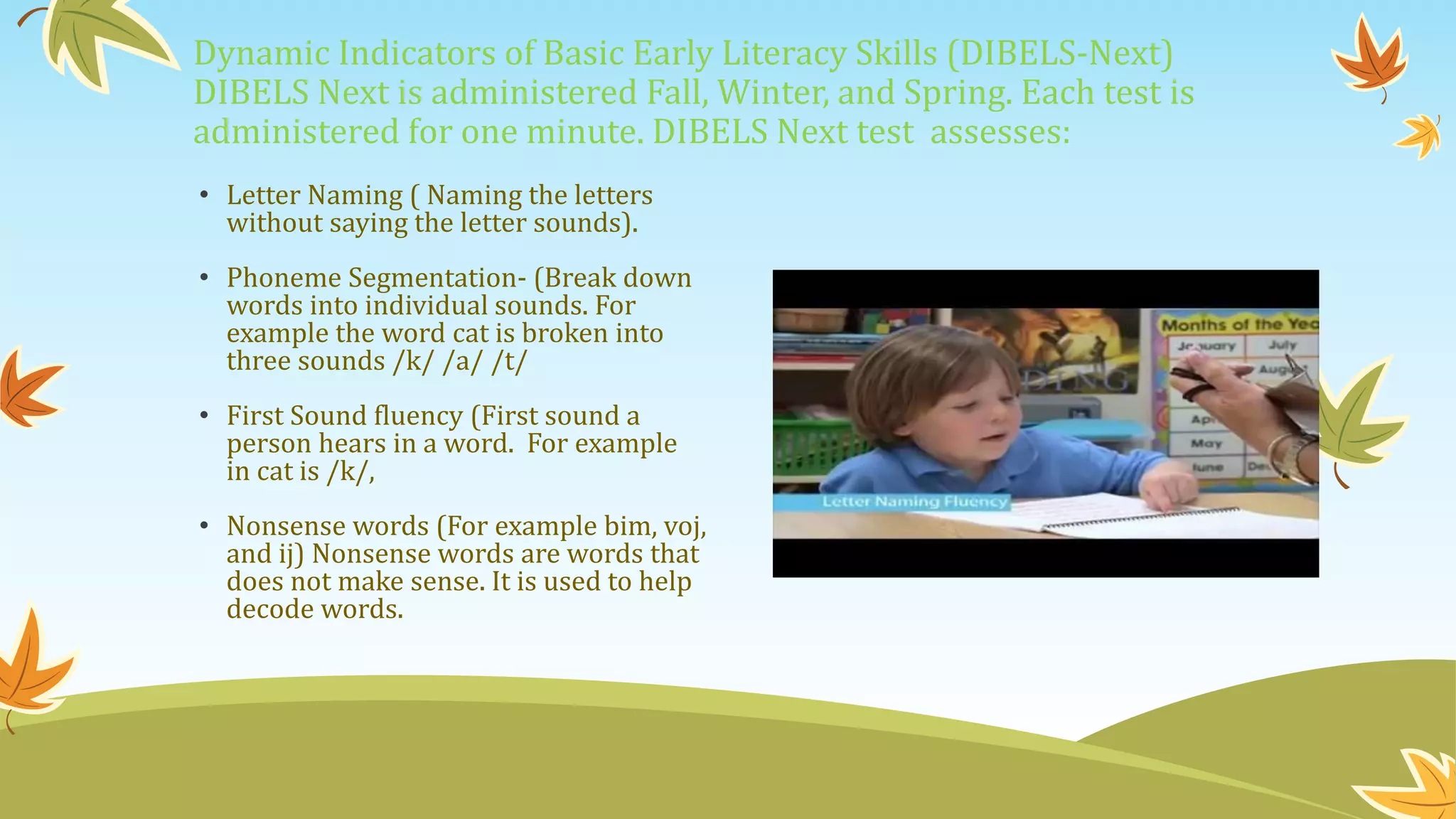 Assessments in kindergarten | PPTX