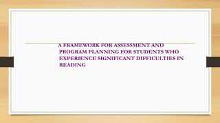 Assessments in literacy | PPTX