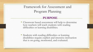 Assessments in literacy | PPTX