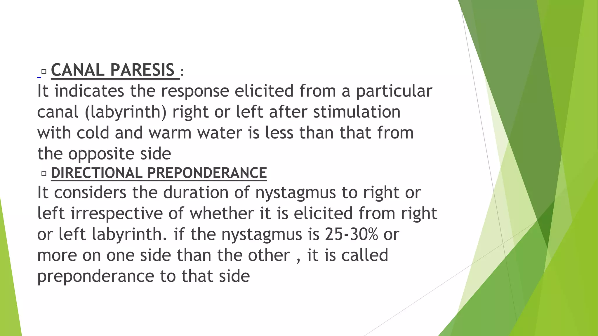 Assessment of vestibular system | PPTX