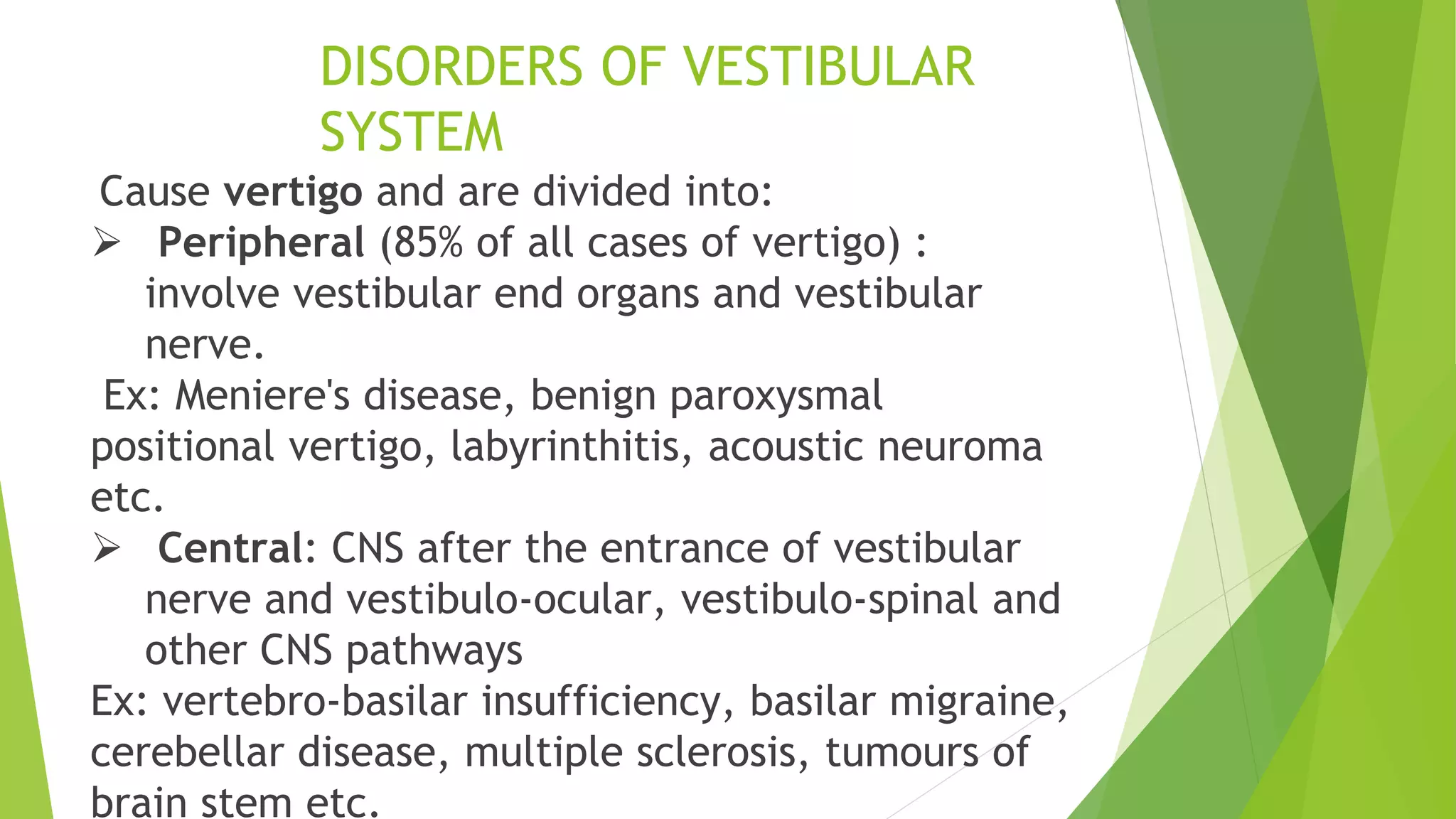 Assessment of vestibular system | PPTX