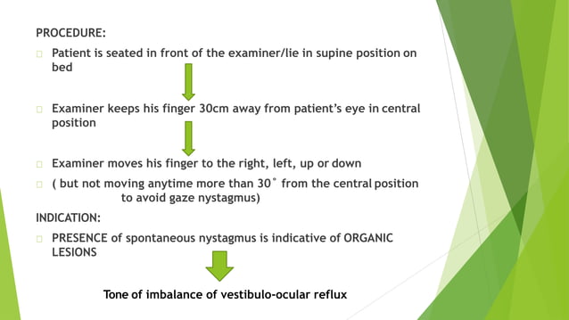Assessment of vestibular system | PPTX