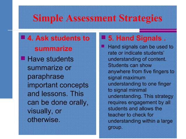 Assessment strategies | PPT | Standardized Testing | Educational Assessment