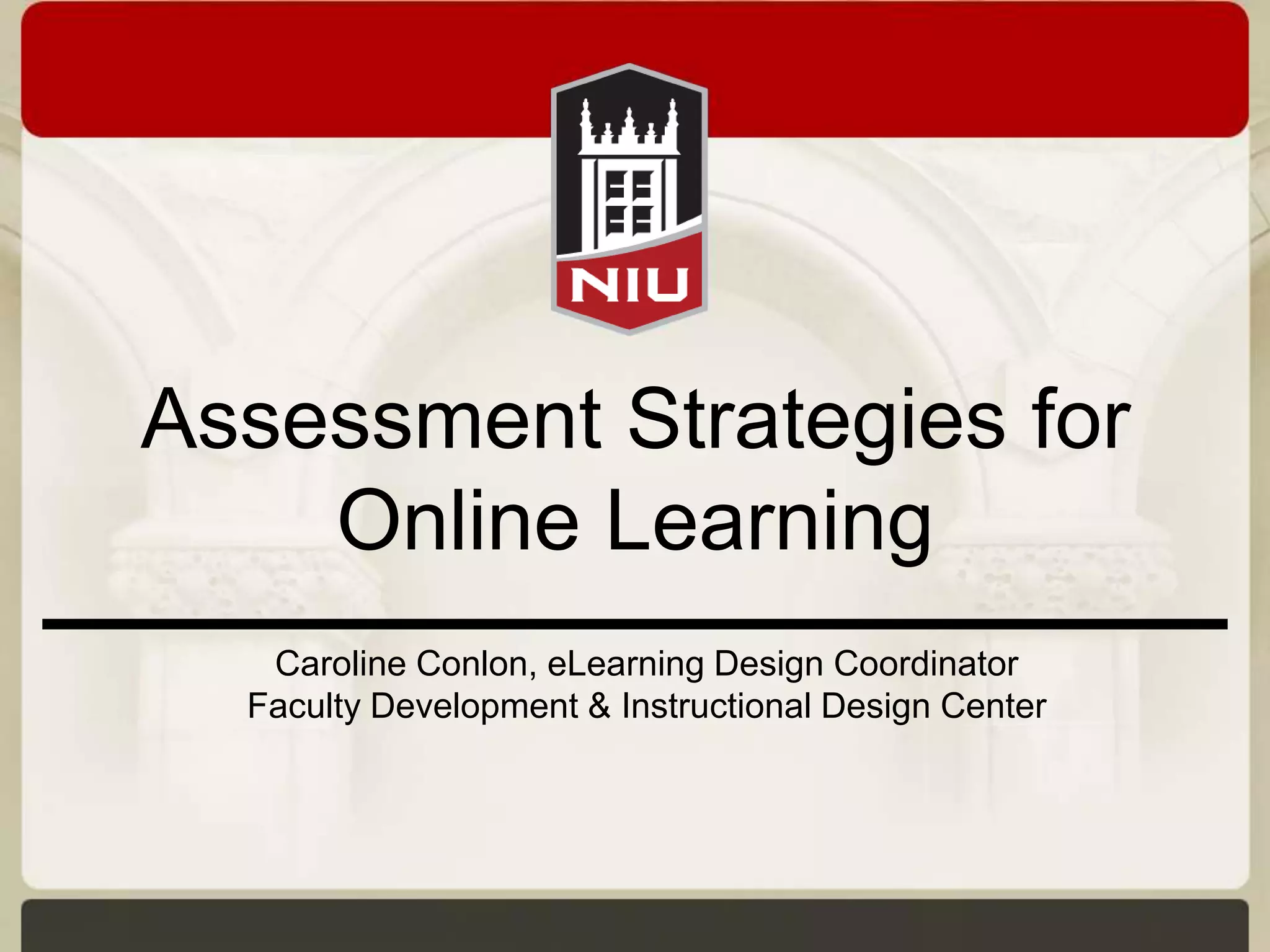 Assessment strategies for online learning | PPTX