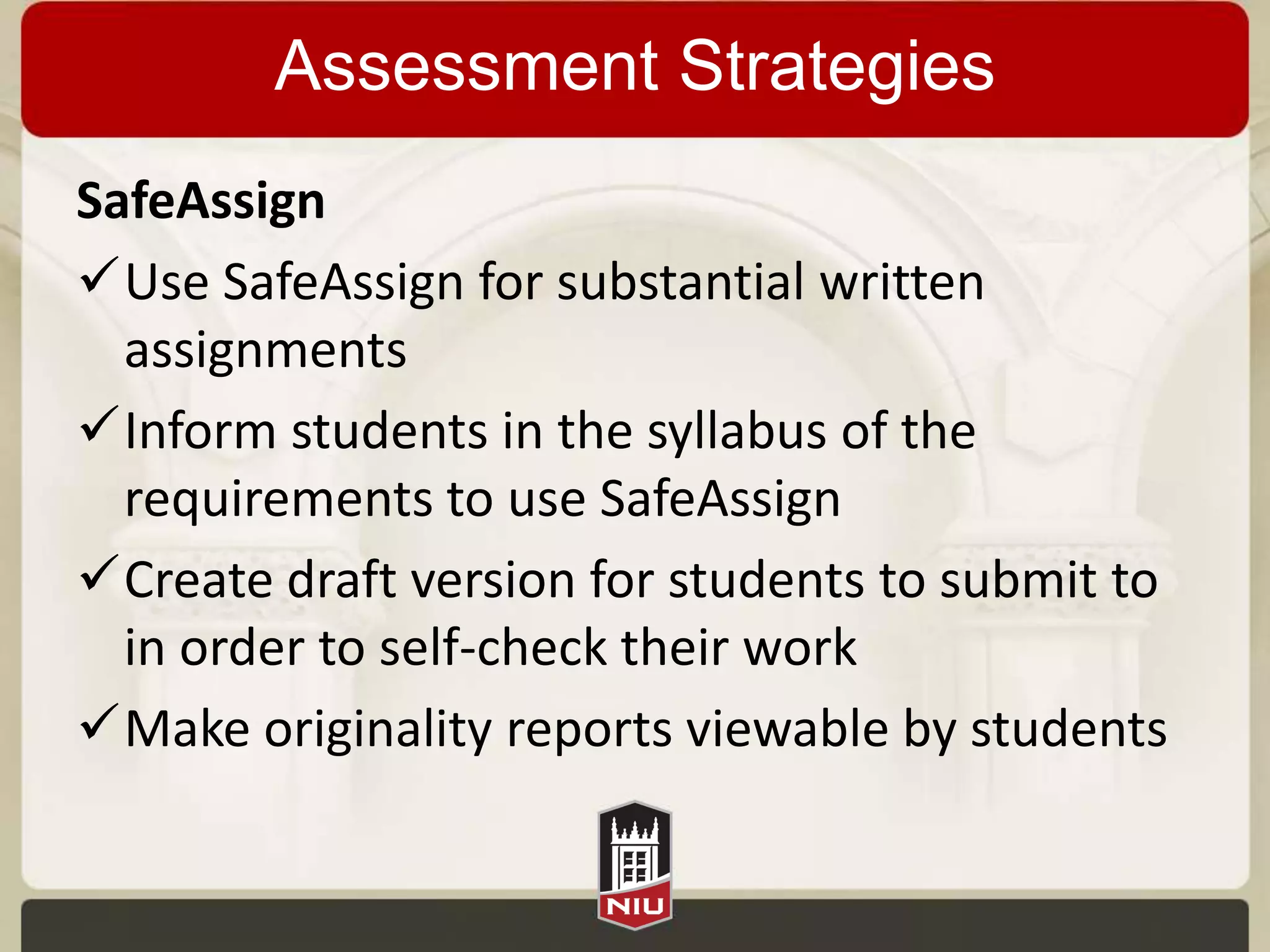 Assessment strategies for online learning | PPTX
