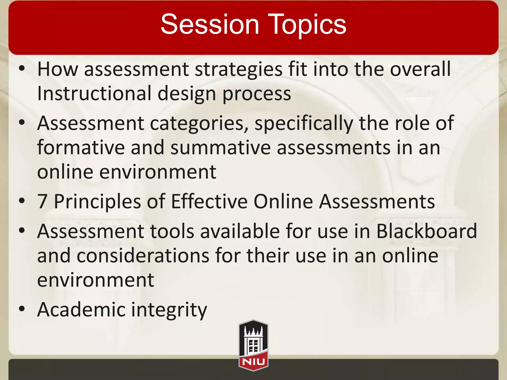 Assessment strategies for online learning | PPTX