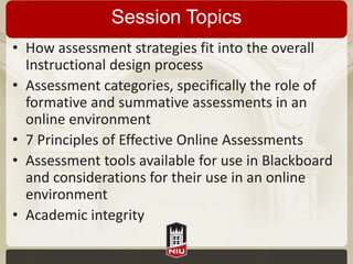 Assessment Strategies For Online Learning Pptx