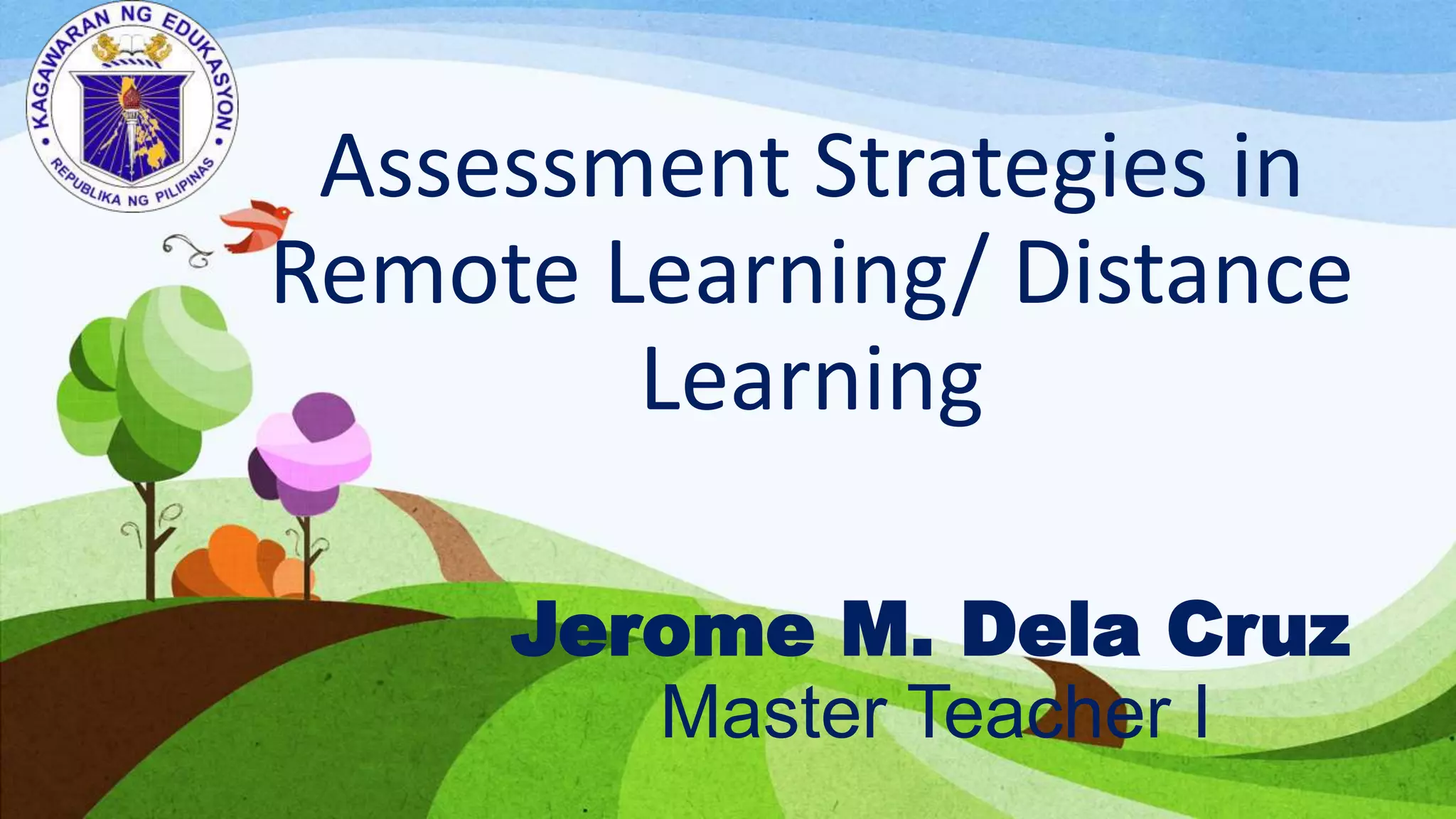 Assessment strategies in remote learning distance learning | PPTX
