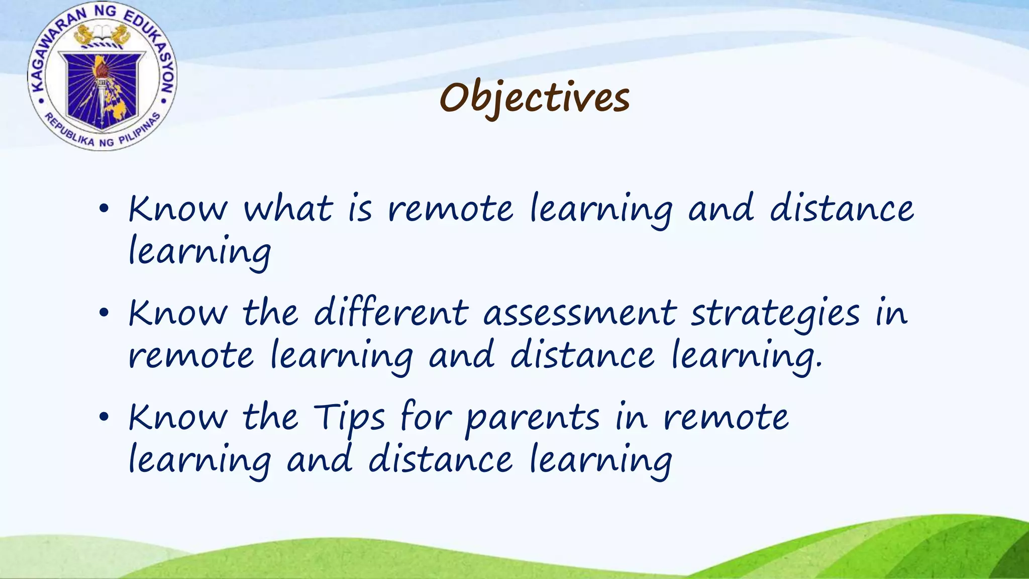 Assessment strategies in remote learning distance learning | PPTX ...