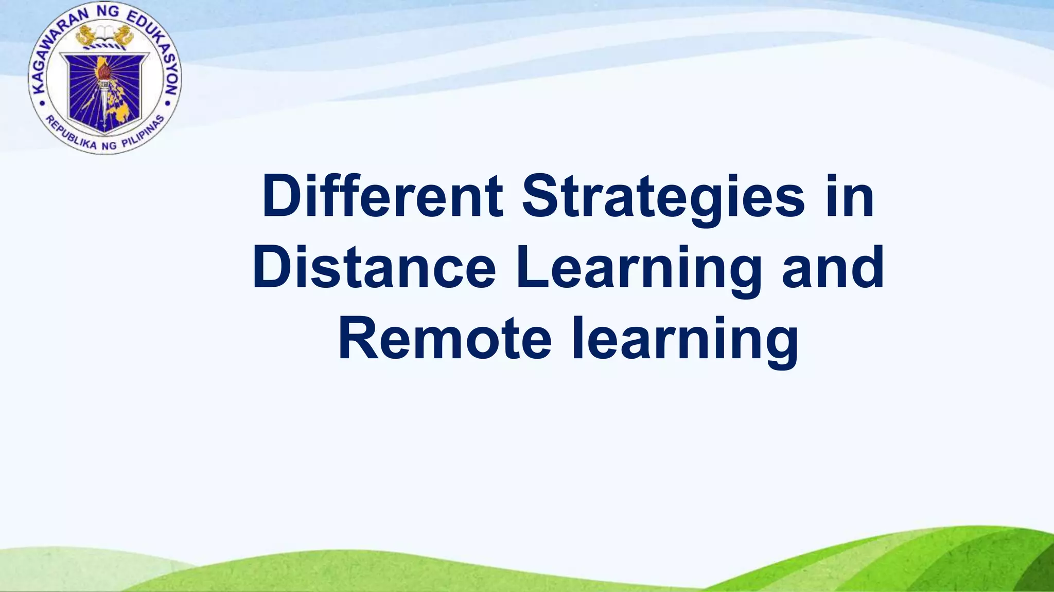 Assessment strategies in remote learning distance learning | PPTX