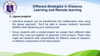 Assessment strategies in remote learning distance learning | PPTX