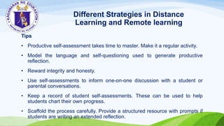 Assessment strategies in remote learning distance learning | PPTX