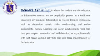 Assessment strategies in remote learning distance learning | PPTX