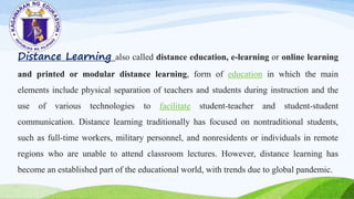 Assessment strategies in remote learning distance learning | PPTX