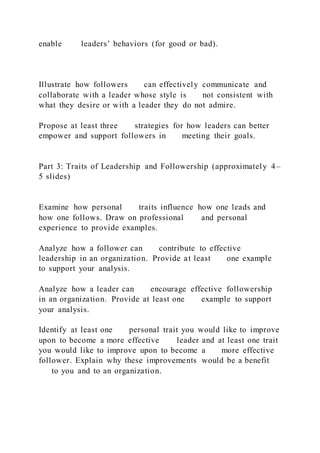 Assessment submission length 10–15 power point slides file and | DOCX