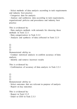 Assessment task 1analyse databsbdat501stu | PDF