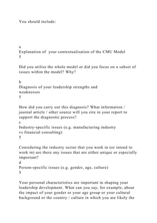 Assessment Task 1 Leadership Development ReportThis assessmen.docx