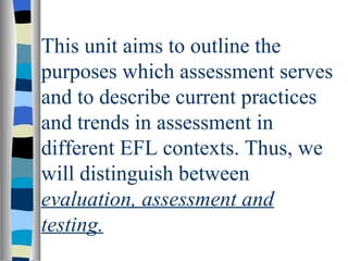 Assessment &testing in the classroom | PPT