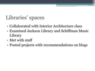 Assessment @ the UNCG University Libraries | PPT