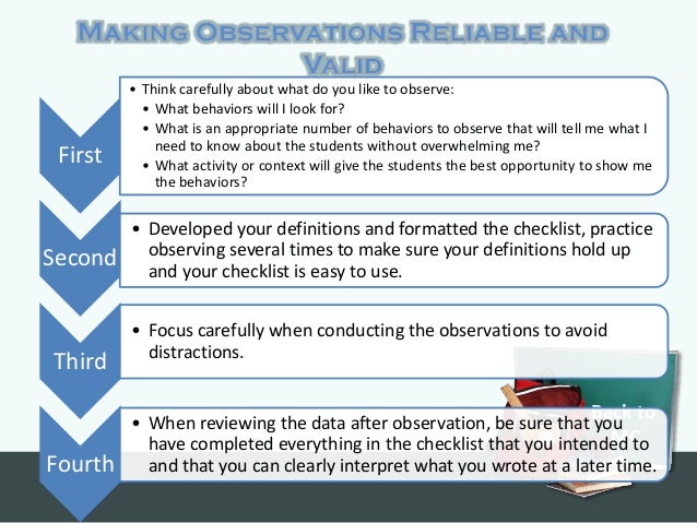 Assessment through observation and interview