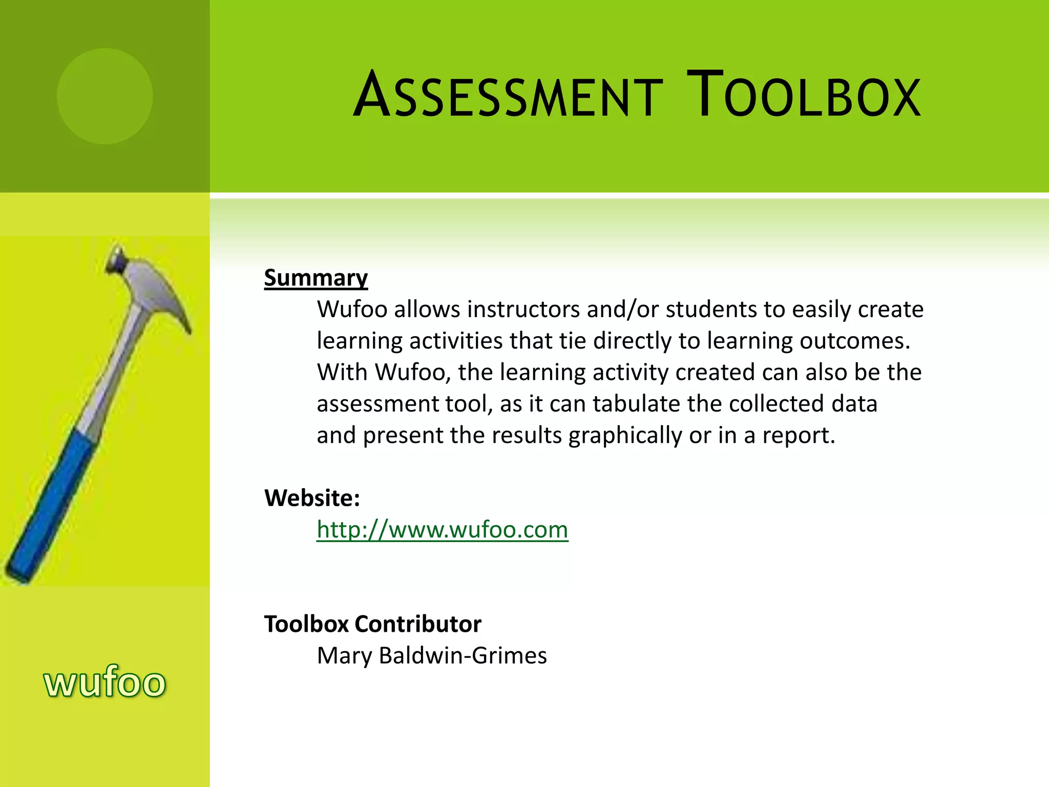 Assessment Toolbox | PPTX