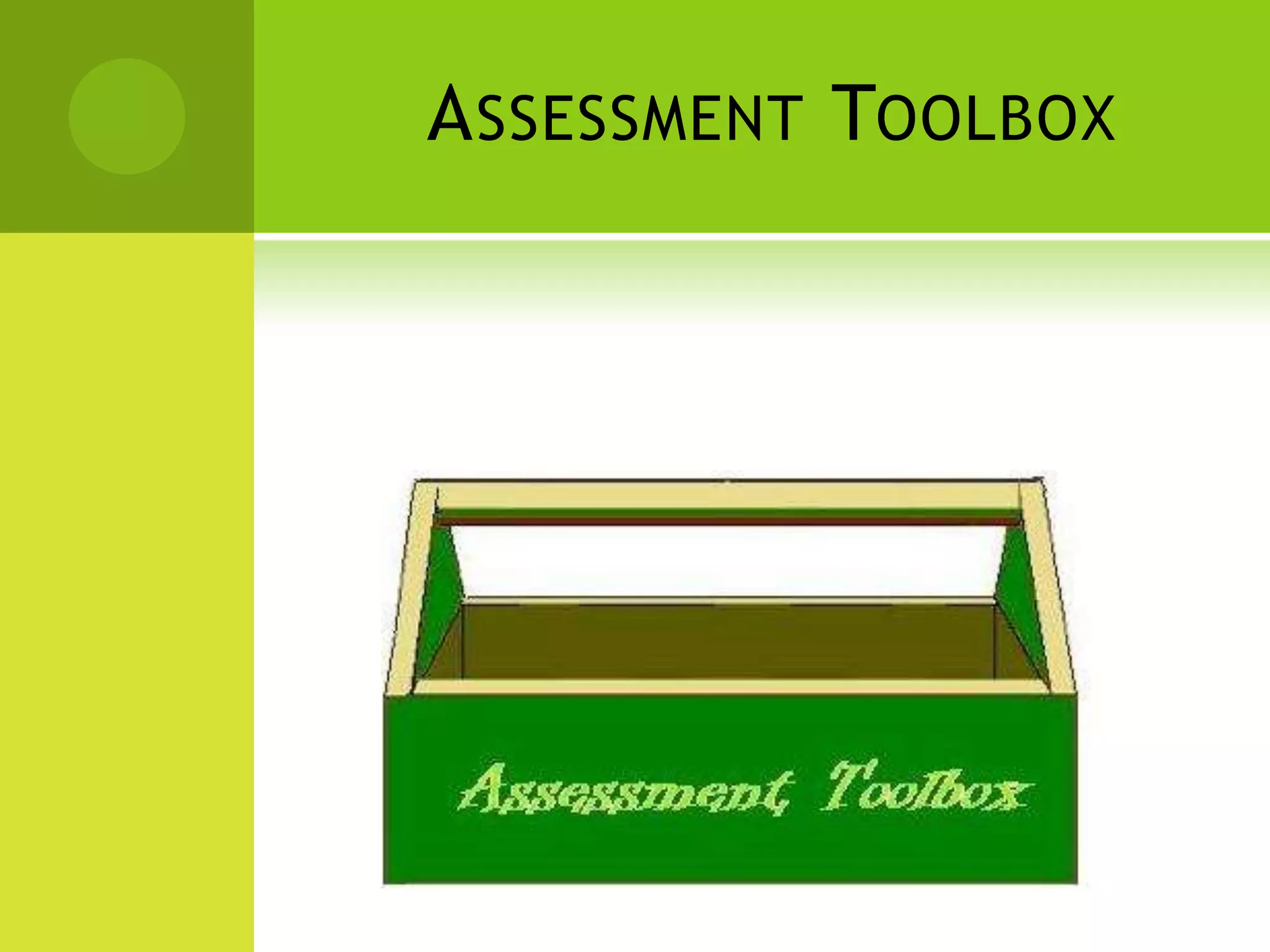 Assessment Toolbox | PPTX