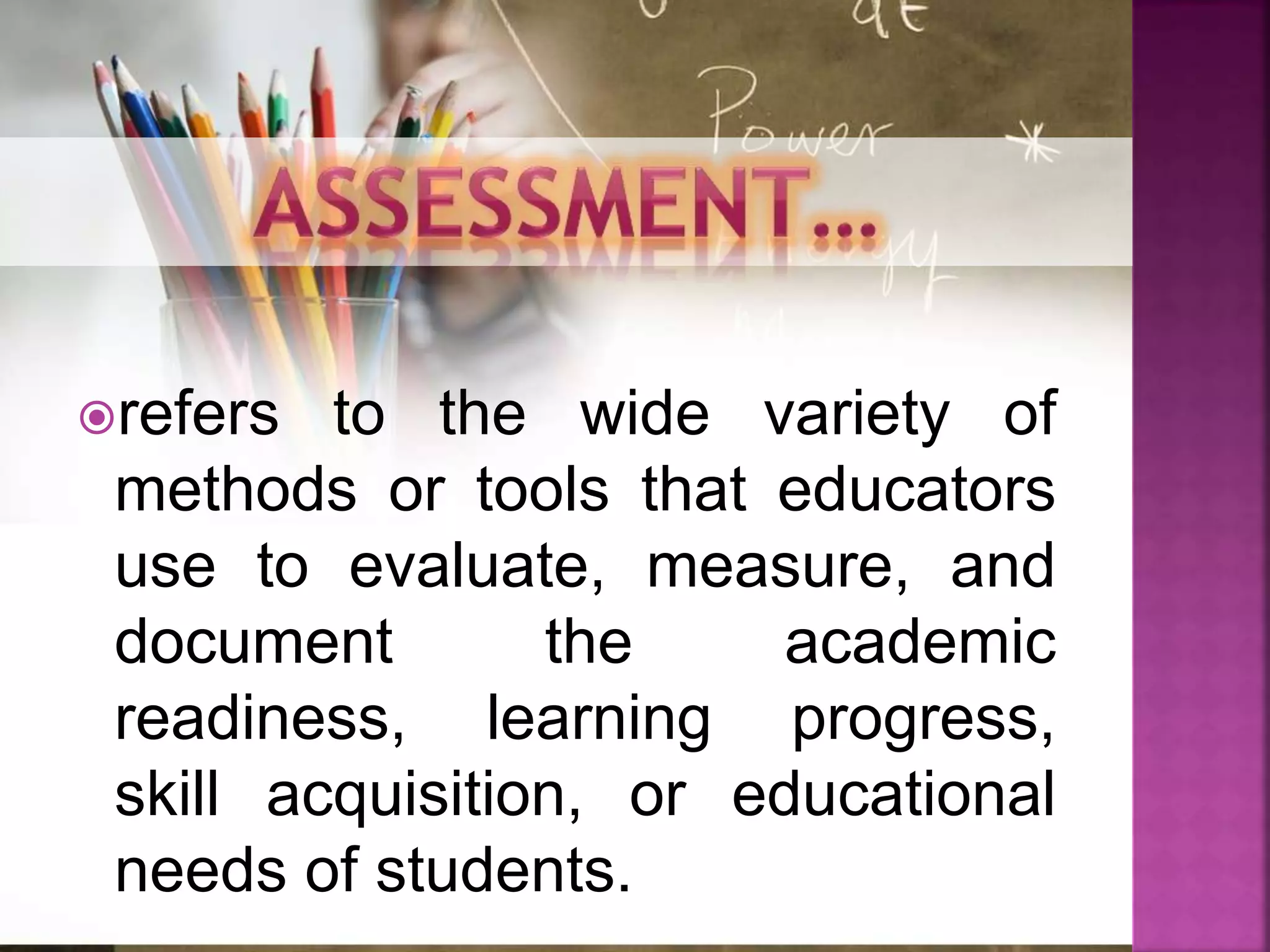 Assessment tools | PPTX