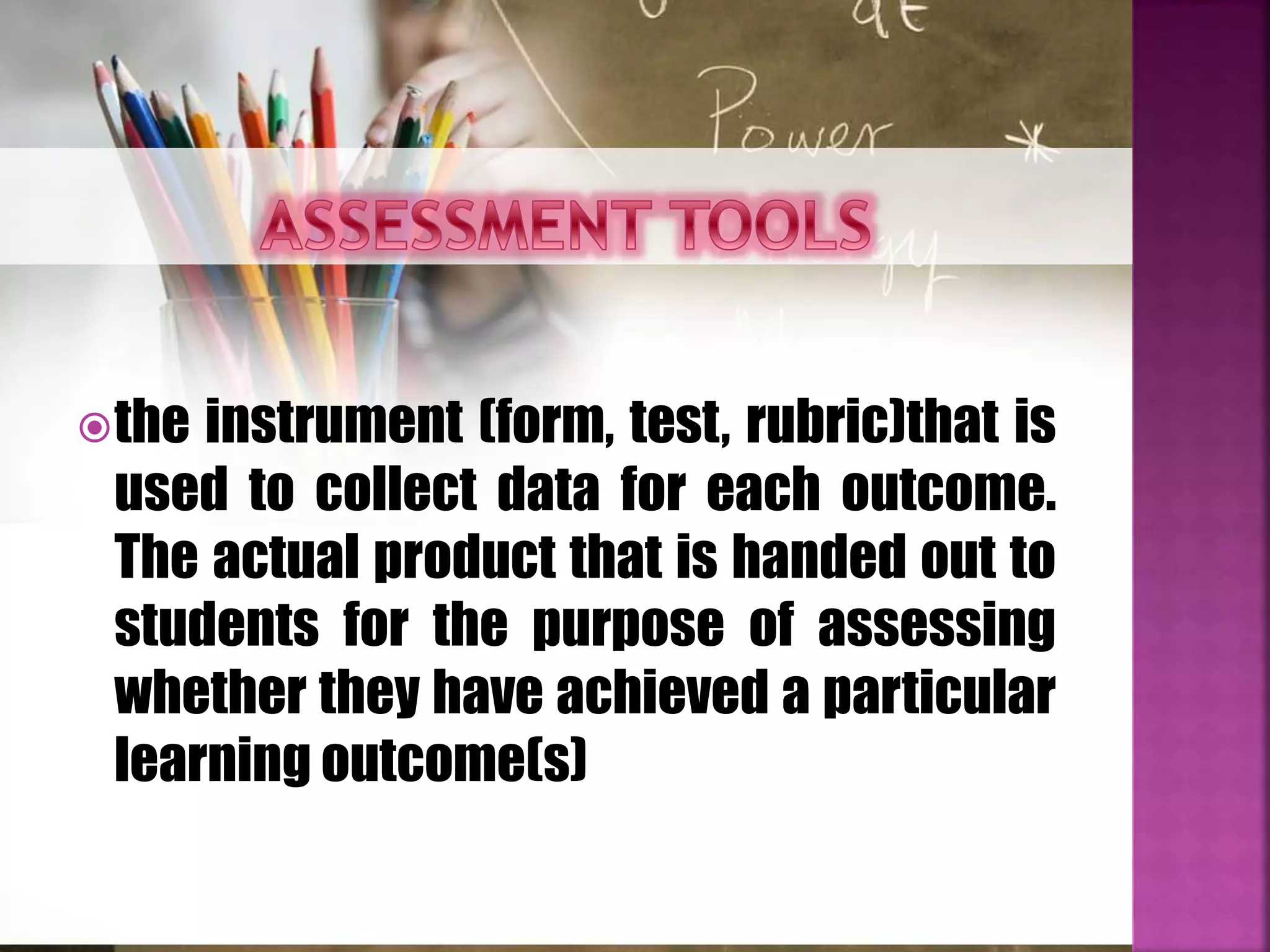 Assessment tools | PPTX