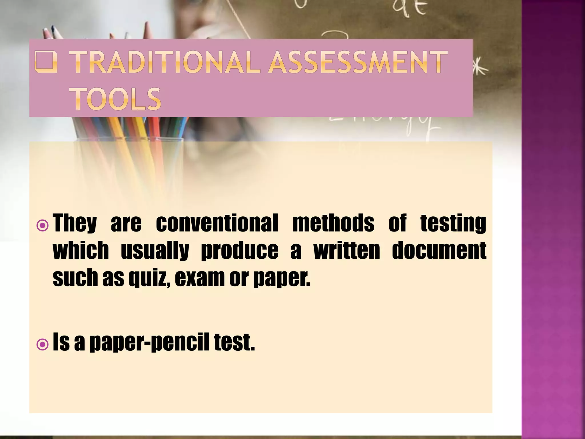 Assessment tools | PPTX