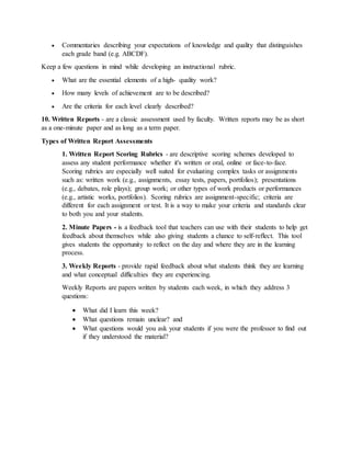 Assessment tools | PDF